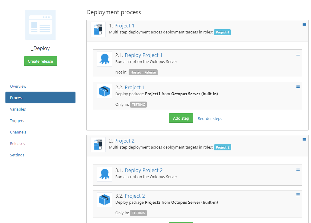 Using Octopus Deploy to deploy multiple projects at once · The Fuzzy Spork